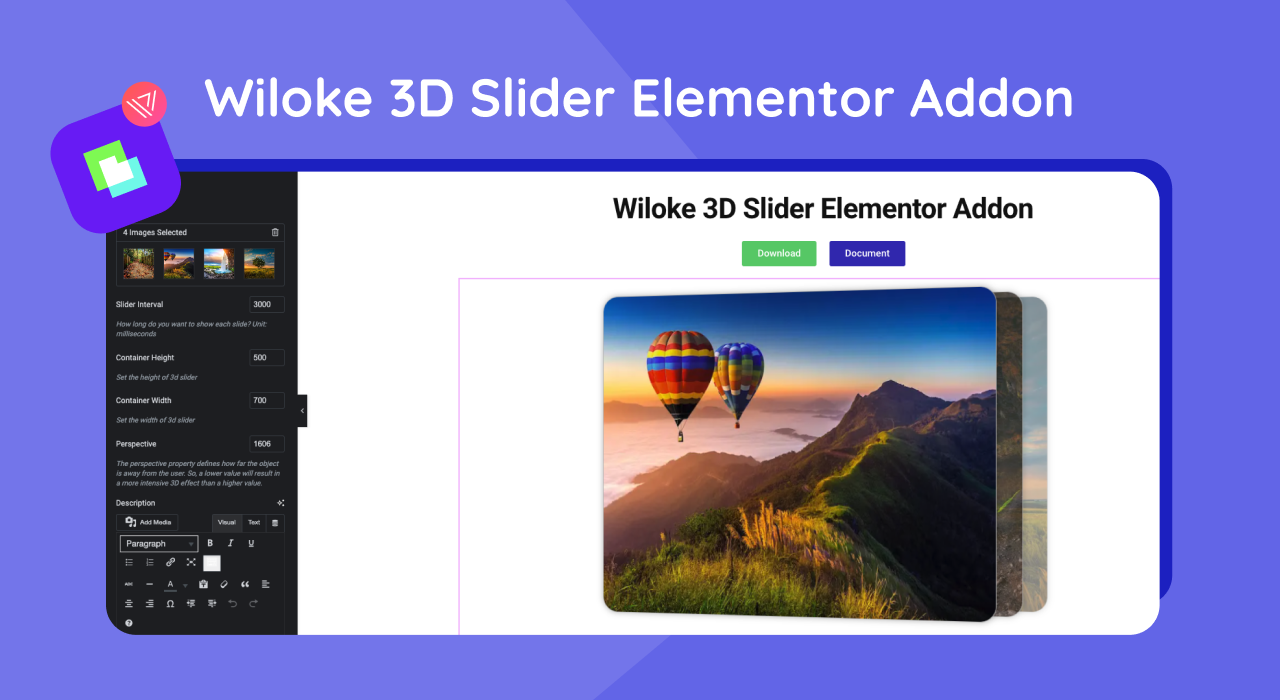 Wiloke 3D Slider Elementor Addon by wiloke | CodeCanyon